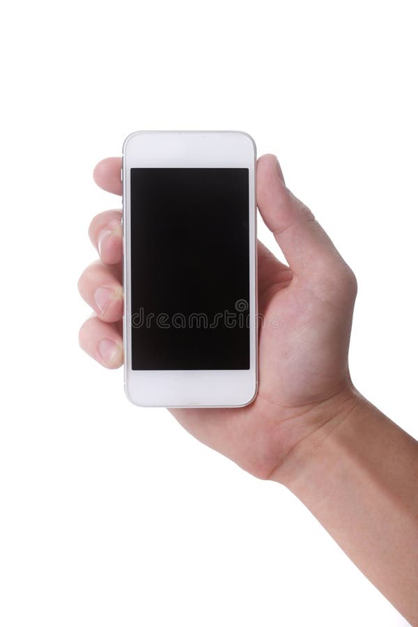 Hand Holding a Touch Smart Mobile Phone Stock Photo - Image of number ...