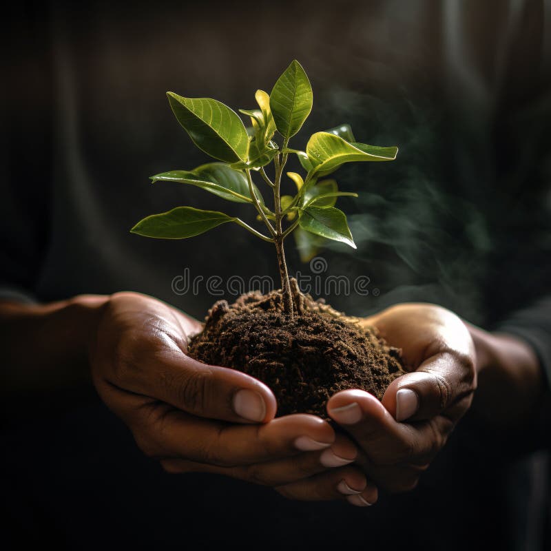 A Hand Holding a Tree is an Image Reminiscent of the Relationship ...