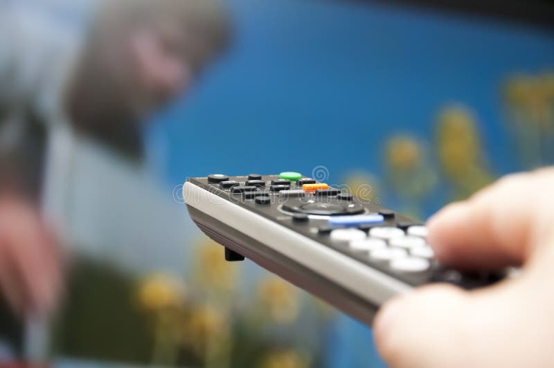 Hand Holding TV Remote Control. Picture Image: 20127363