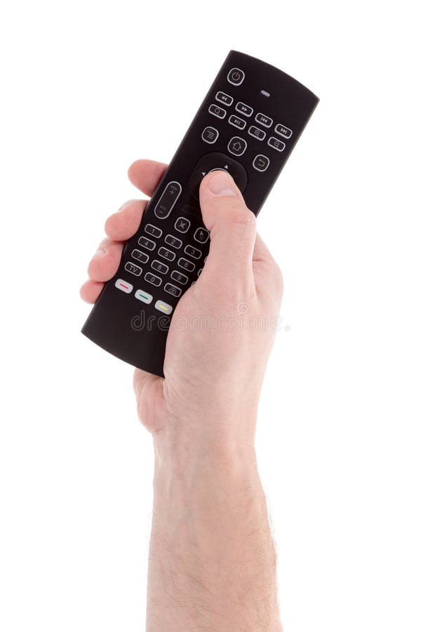 Hand Holding Tv Remote Control Stock Image - Image of remote, media ...
