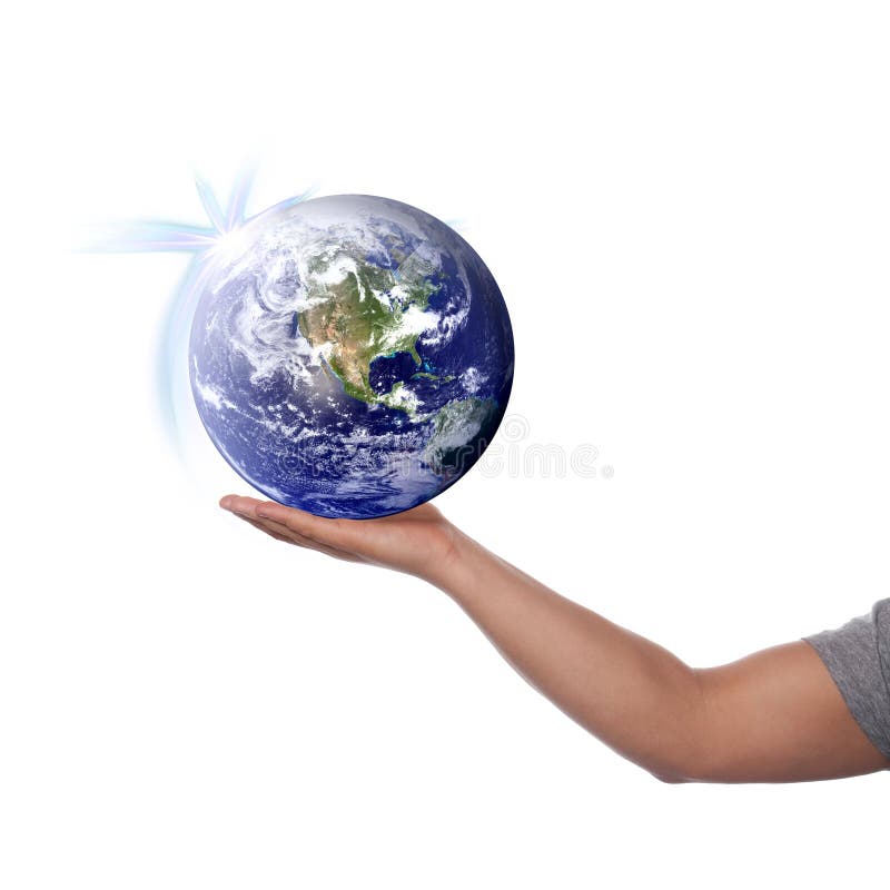 World in the Palm of Your Hands - Planet Earth Stock Image - Image of ...