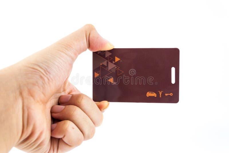Hand Holding Up Security Clearance Key Card Stock Image - Image of ...