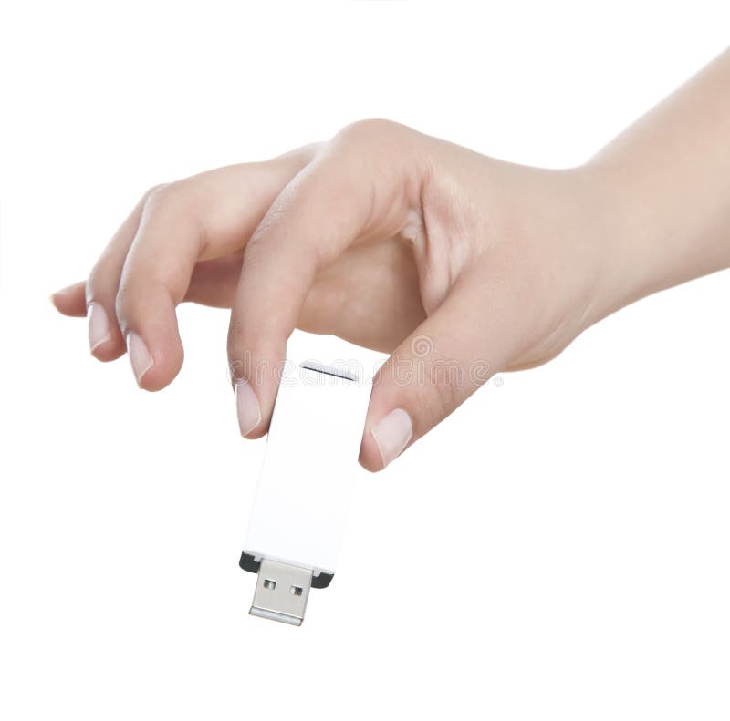 Hand Holding USB Key Storage Stock Image - Image of electronics ...