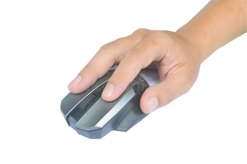 Woman S Hand Holding a Computer Mouse Stock Image - Image of click ...