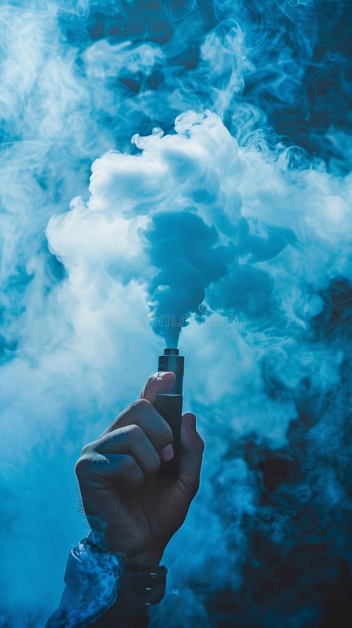 Hand Holding a Vaping Device with Smoke Stock Image - Image of gadget ...