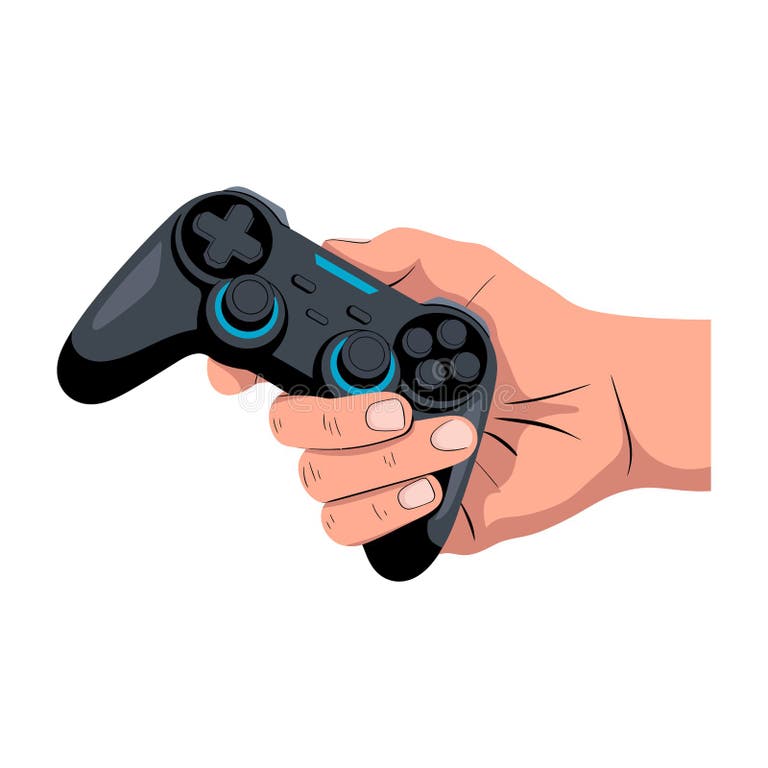 Hand Holding Video Game Controller for Gaming Activity Stock ...