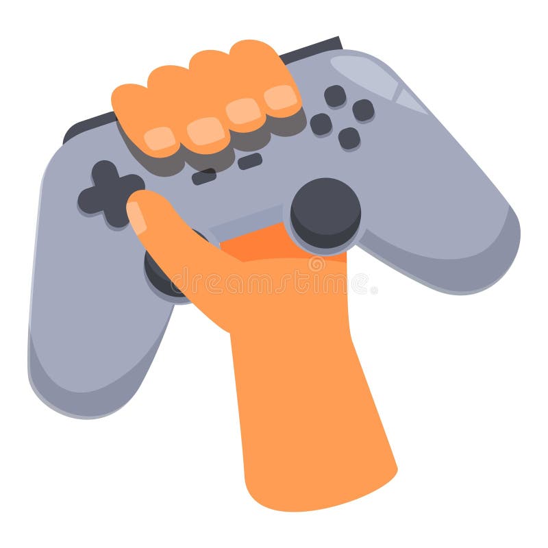 Hand Holding Video Game Controller Playing Console Stock Illustration ...