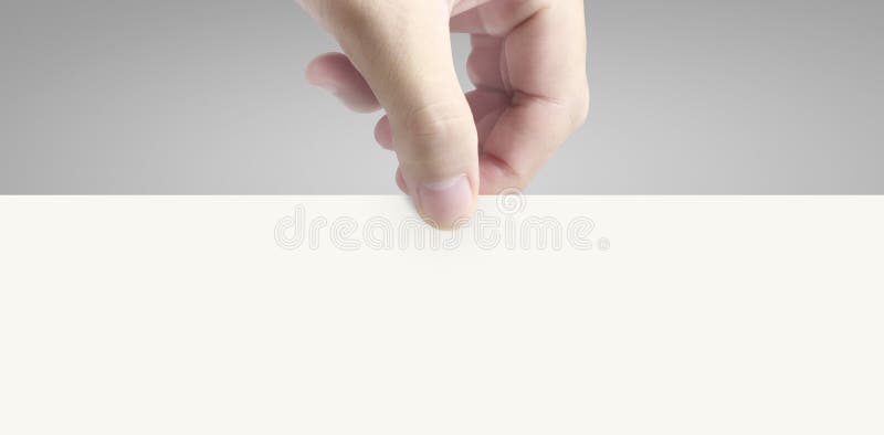 Hand Holding Virtual Paper with Your Stock Image - Image of sheet ...