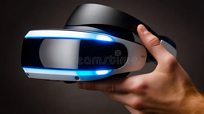 A Hand is Holding a Virtual Reality Headset for Gaming Stock ...