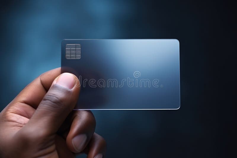 Hand Holding Virtual, Transparent Business Card. Genarative Ai Stock ...