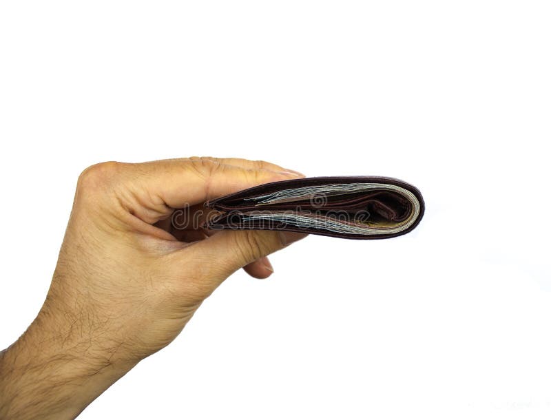 Hand Holding a Wallet Full of Cash Stock Photo - Image of lifestyle ...