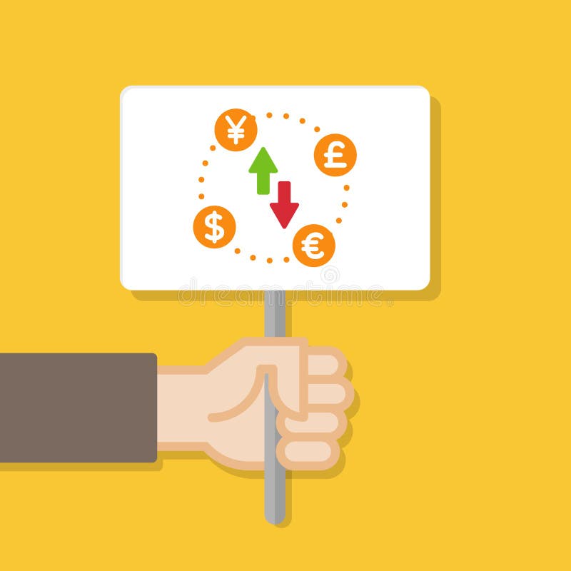 Hand Holding White Board. Banner with Minimal Icon. Concept of Protest ...