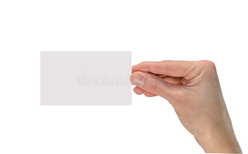 Hand holding a white card stock image. Image of paper - 71967095