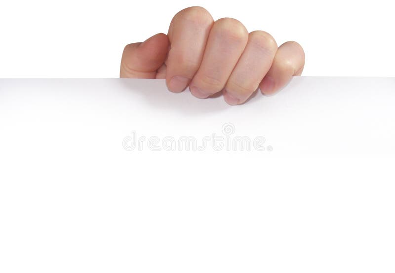 Hand Holding White Paper stock image. Image of next, empty - 7330999