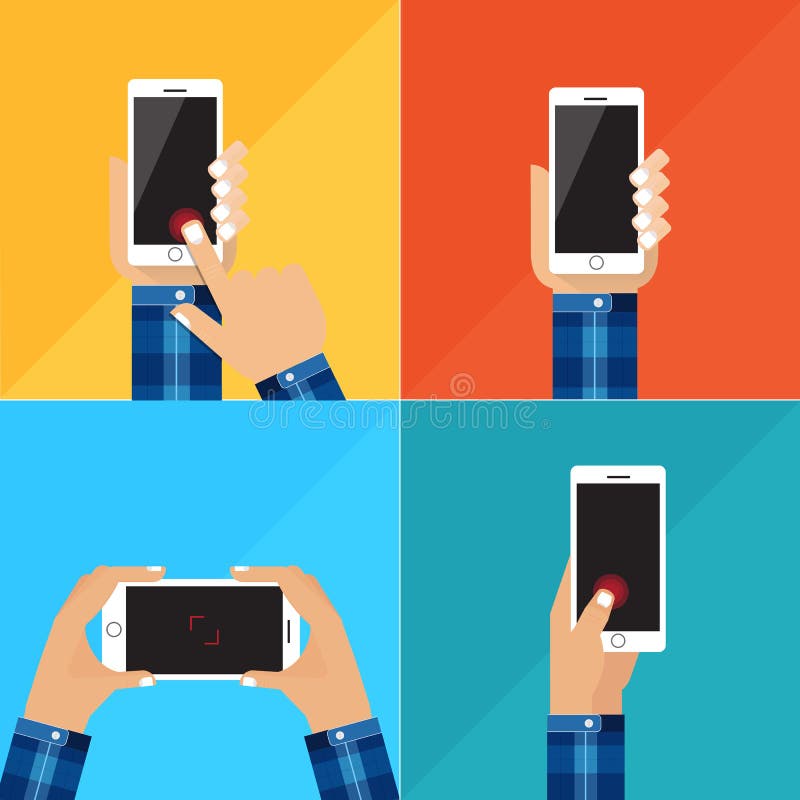 Using Cellphone Posture Stock Illustrations – 18 Using Cellphone ...