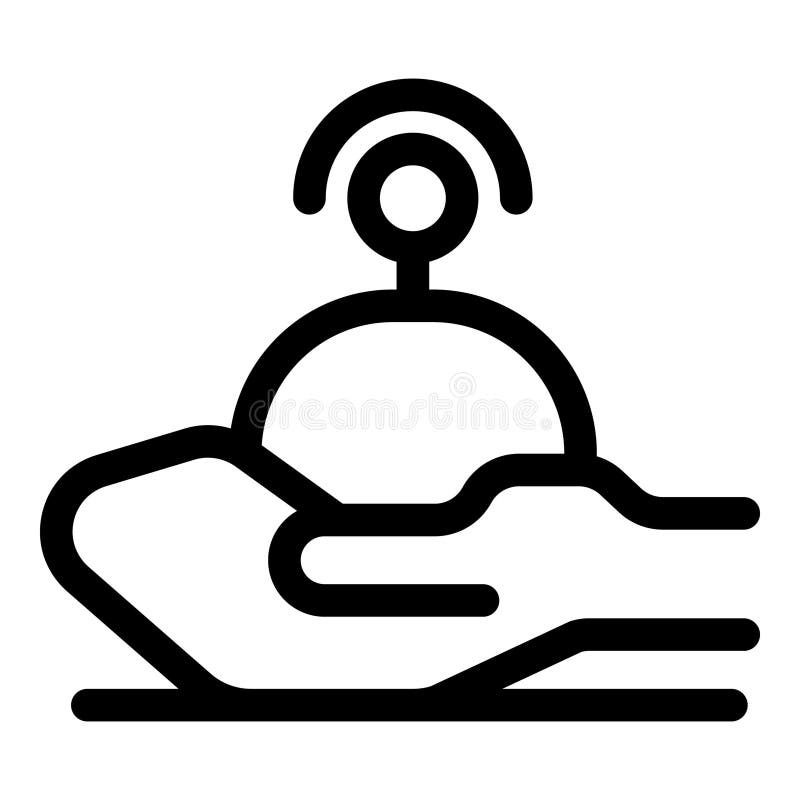 Hand Holding Wifi Signal Icon Representing Secure Connection Stock ...
