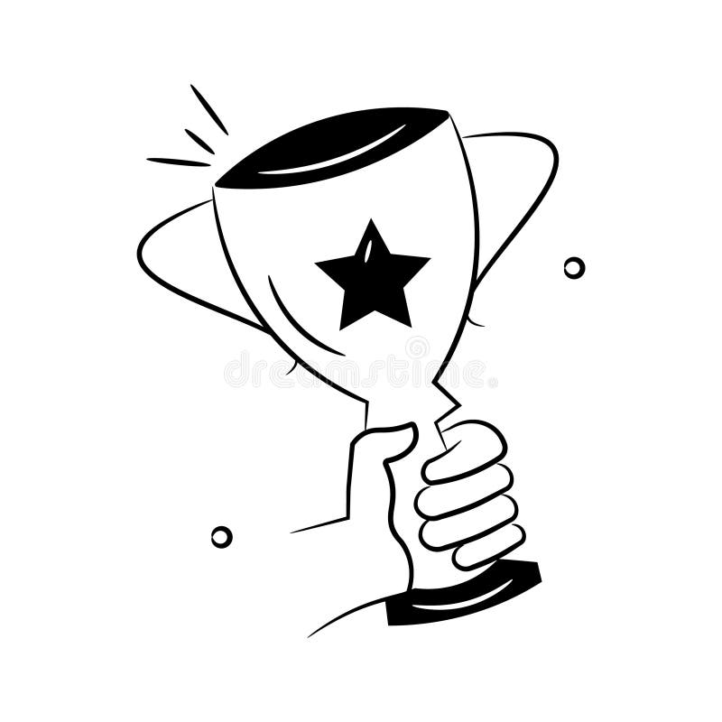 Hand Holding Winner Trophy, Sports Winning Cup Stock Vector ...