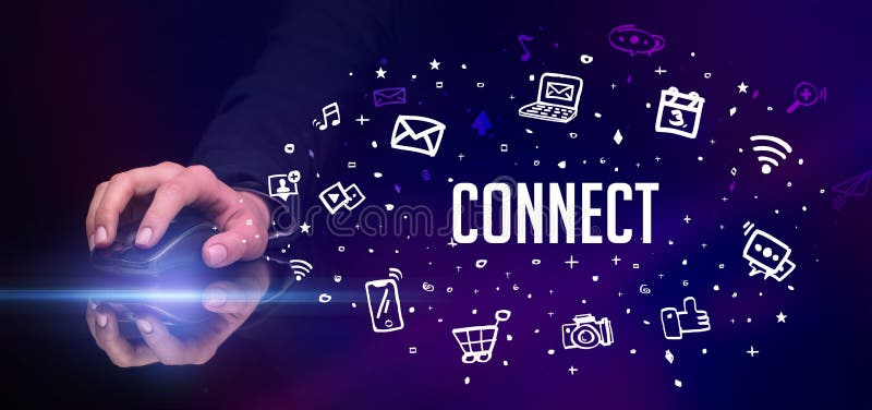 Hand Holding Wireless Peripheral Stock Photo - Image of click ...