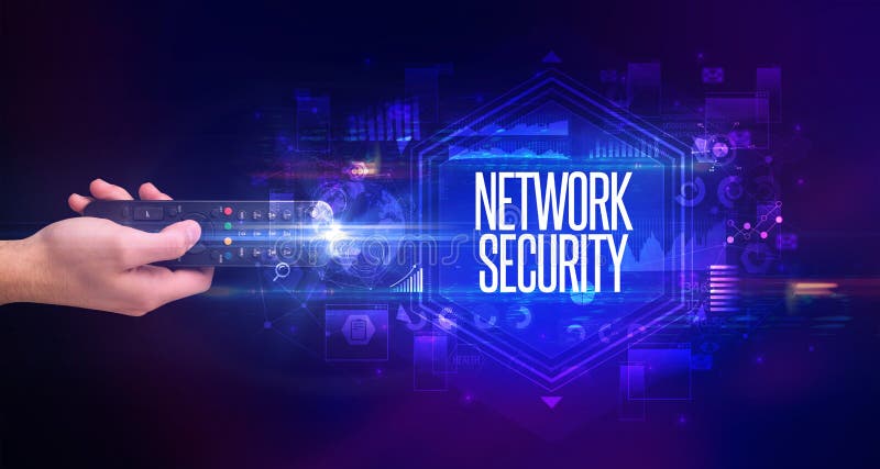 Hand Holding Wireless Peripheral, Cyber Security Concept Stock Photo ...