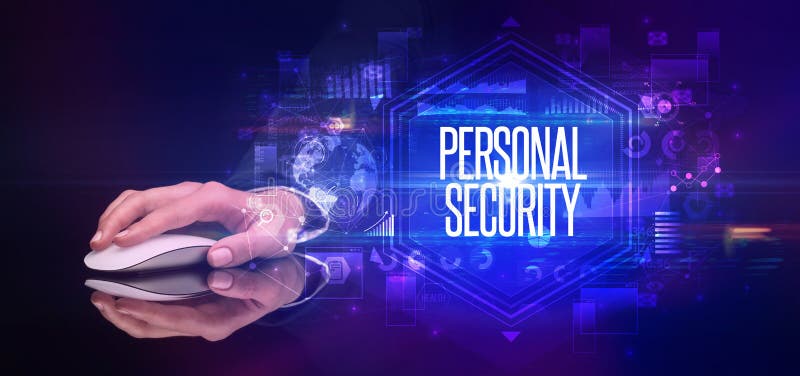 Hand Holding Wireless Peripheral, Cyber Security Concept Stock Image ...