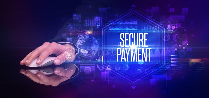 Hand Holding Wireless Peripheral, Cyber Security Concept Stock Image ...