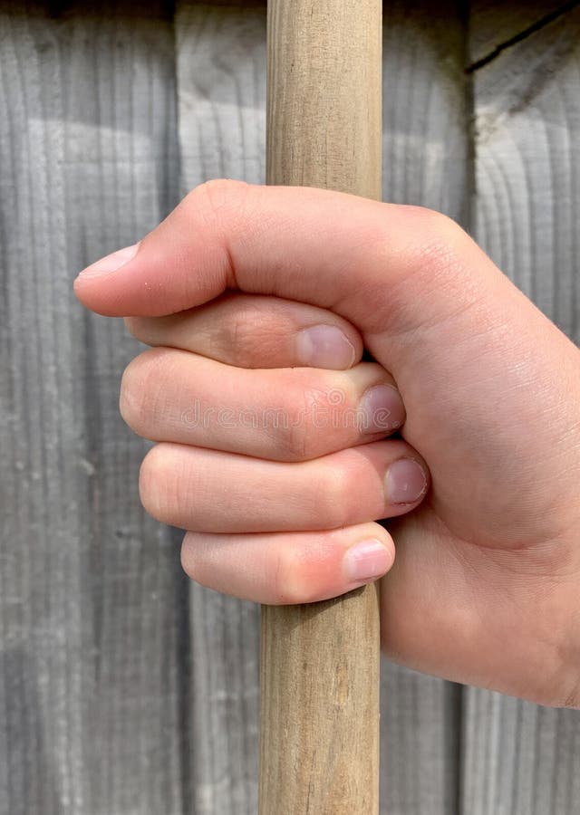 Wooden Pole For Stretch Net Fish Trap From The Beach Into The Sea Stock ...