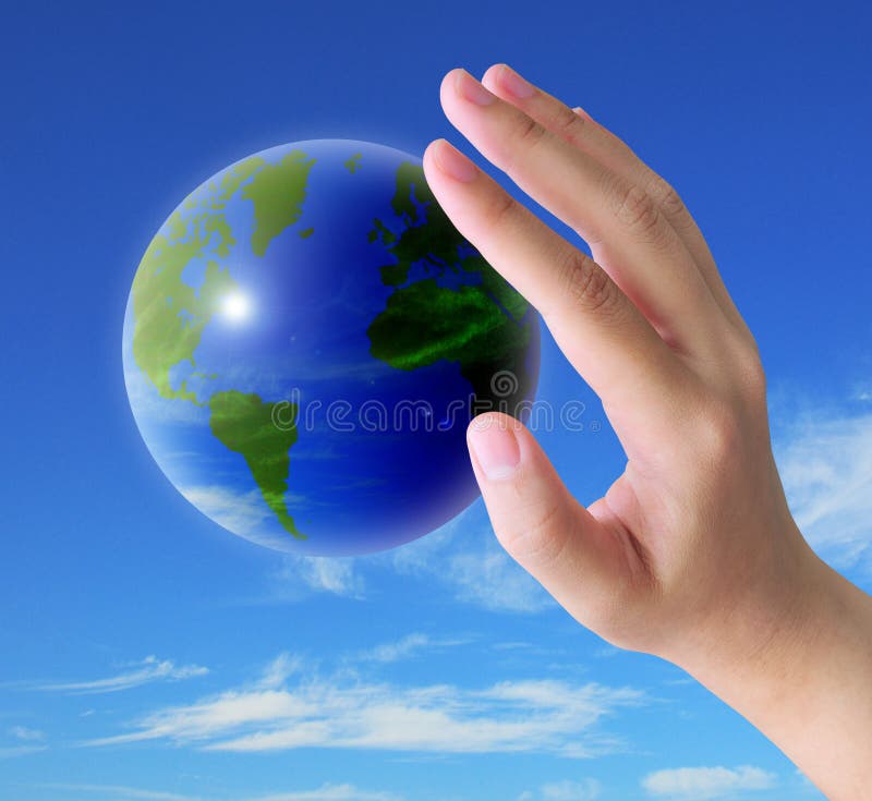Hand holding world stock photo. Image of arms, forearm - 20946808