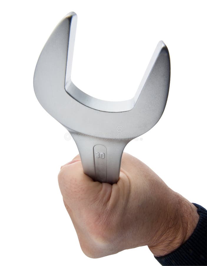 Hand Holding Wrench stock photo. Image of improvement - 11883882