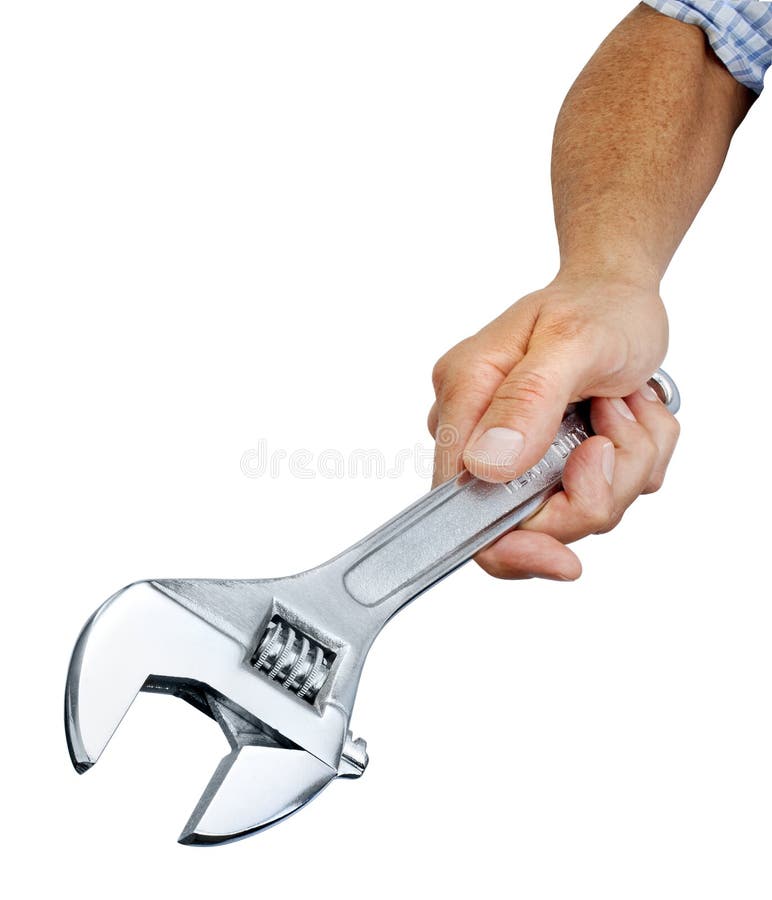 Hand Holding Wrench Tool stock photo. Image of tool, hand - 23389158