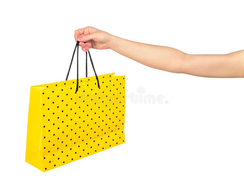 A Yellow Gift Box with Black Ribbon Puts on Black and Yellow Background ...
