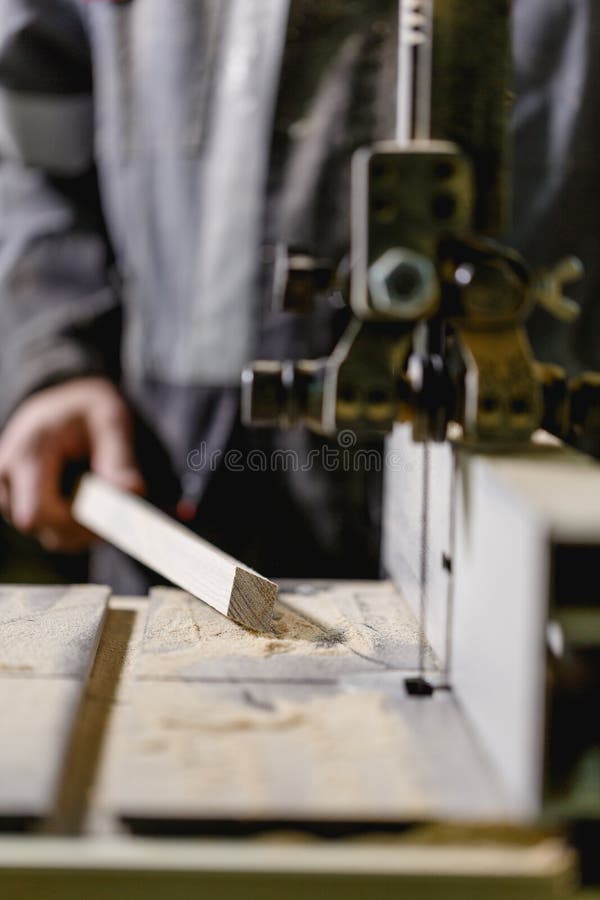 The Hand Holds a Bar on the Surface of the Jig Saw. Front View Stock ...