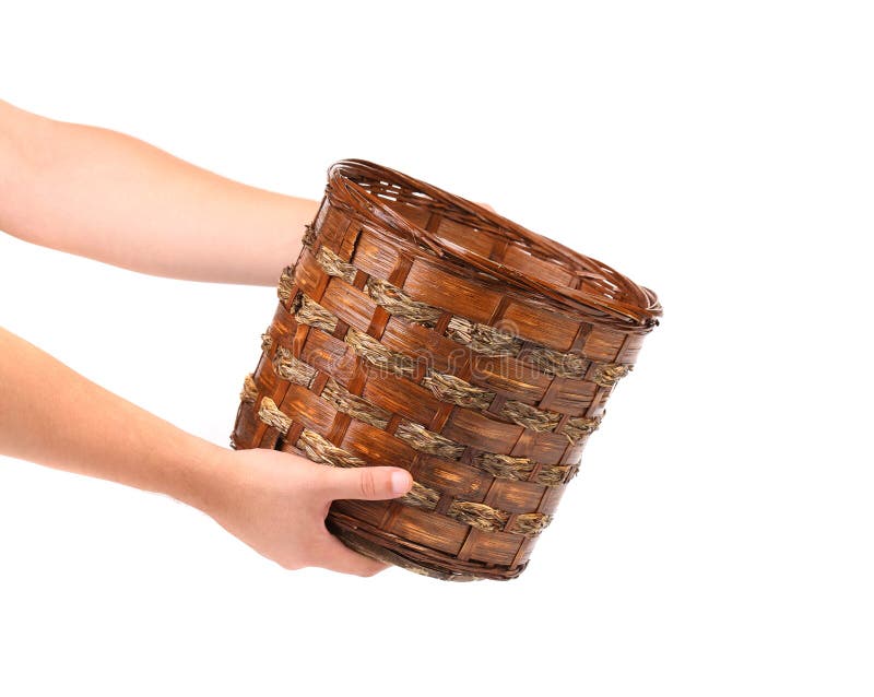 Hand Holds Basket With The Vegetables Stock Image - Image of onion ...