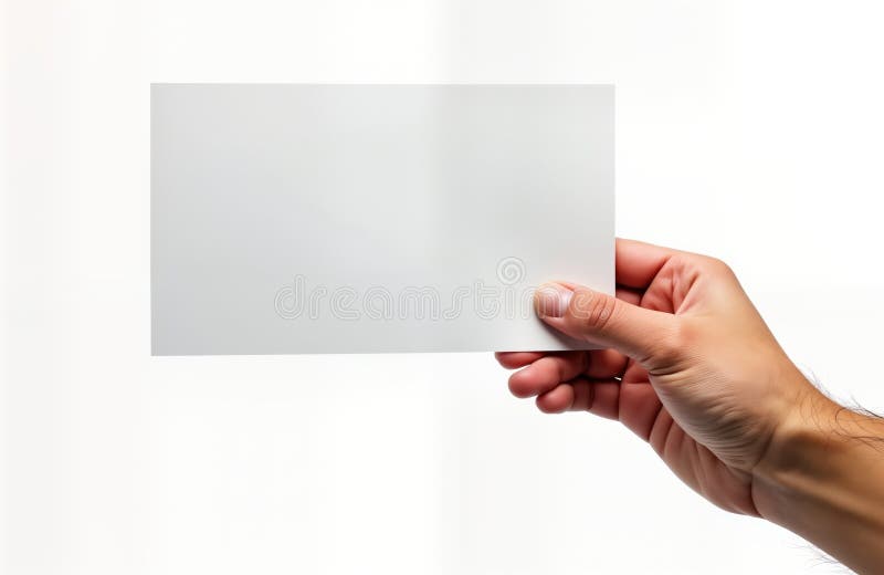 Hand Holds Blank White Paper. Empty Sheet of Paper is Held in a Hand ...