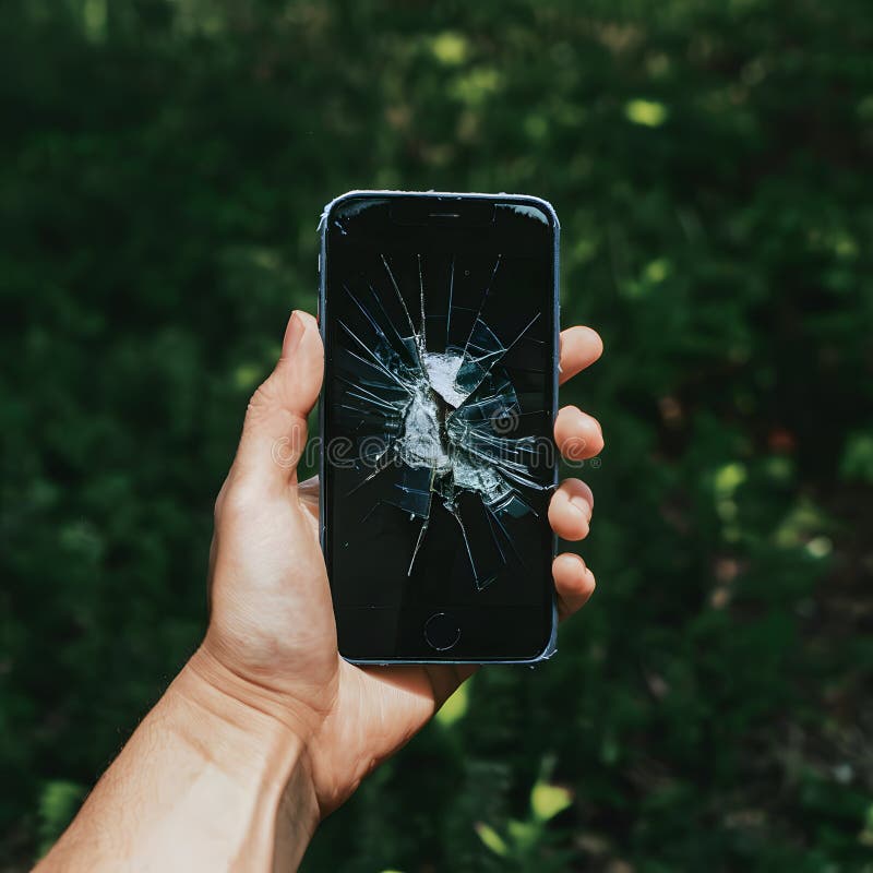 A Smartphone with Shattered Glass Illustrates the Fragility of ...