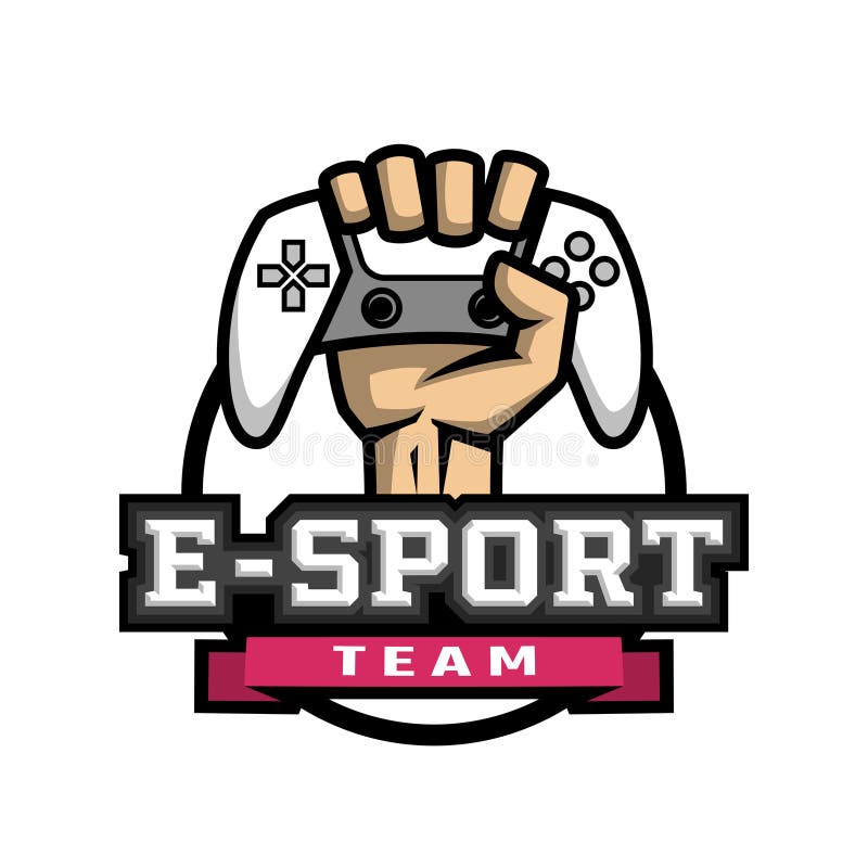 The Hand Holds the Controller. E-sport Logo Stock Vector - Illustration ...