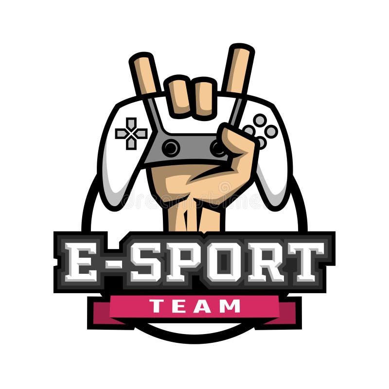 The Hand Holds the Controller. E-sport Logo Stock Vector - Illustration ...