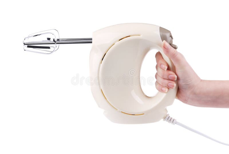 Hand holds electric mixer. stock image. Image of healthy - 40724881