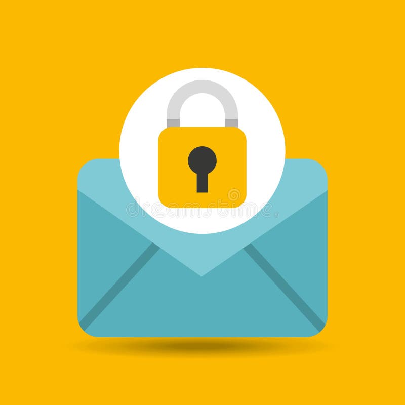 Hand Holds Email Security Icon Stock Vector - Illustration of hand ...