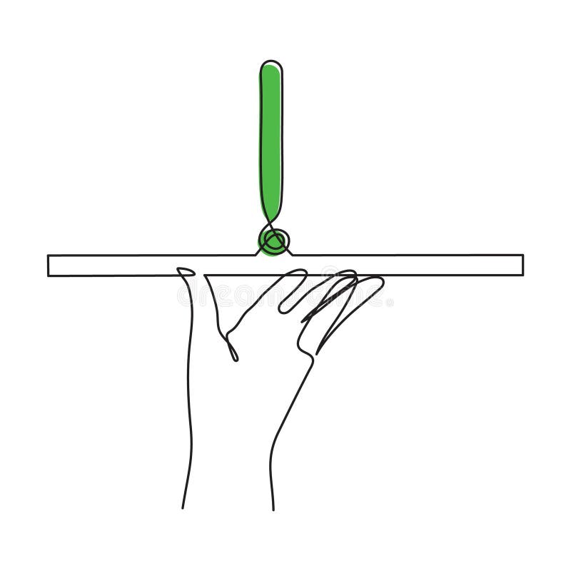 Hand Holds Exclamation Mark One Line Art,hand Drawn Admiration Sign ...