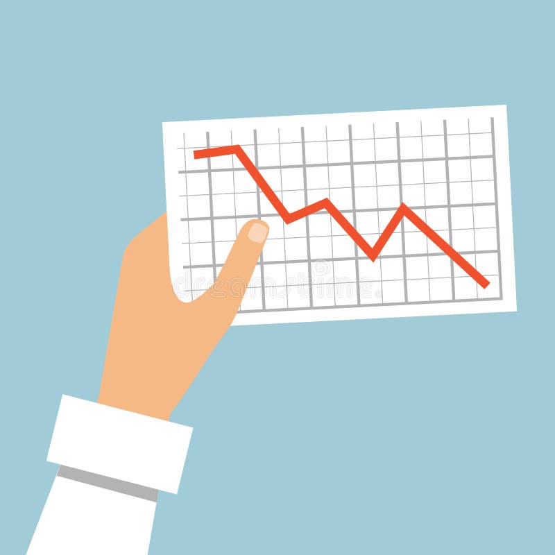 The graph going down stock illustration. Illustration of three - 11005042