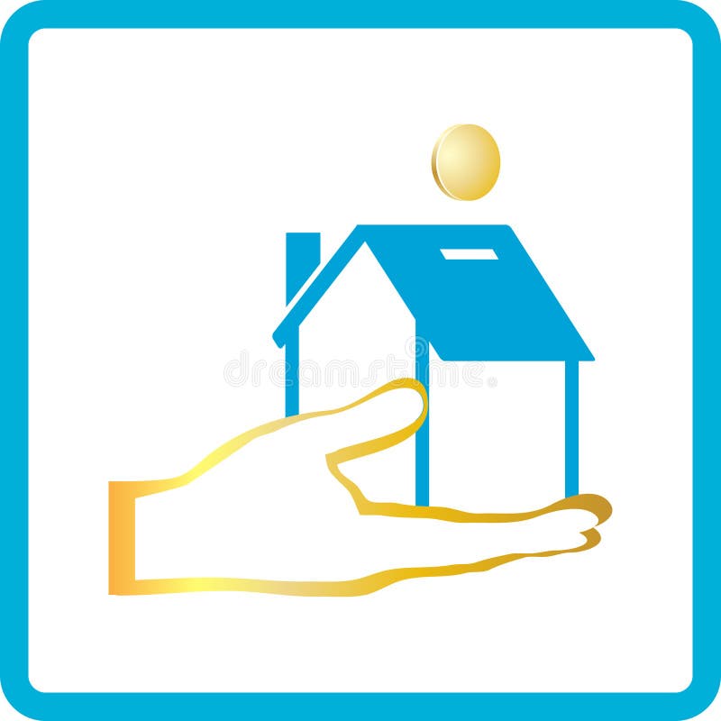 Hand Holds a House that Saves Money Stock Vector - Illustration of ...