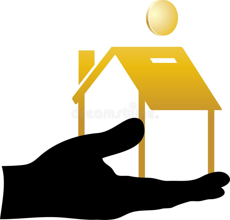 Hand Holds a House that Saves Money Stock Vector - Illustration of ...
