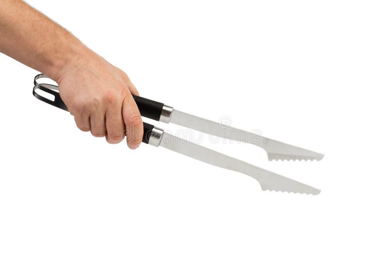 A Hand Holds a Kitchen Tong Stock Photo - Image of kitchen, holding ...