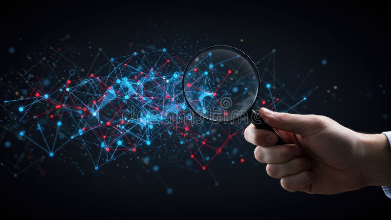 AI Network Analysis stock illustration. Illustration of security ...