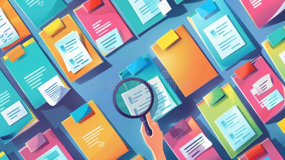 A Hand Holds a Magnifying Glass Over a Document with a Check Mark, in ...