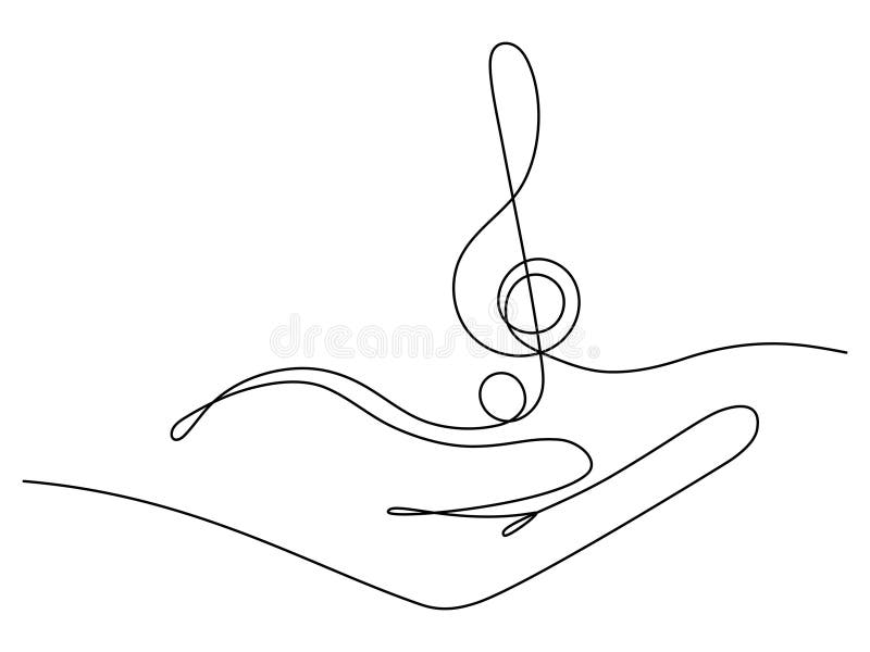 One Line Music Note Stock Illustrations – 582 One Line Music Note Stock ...