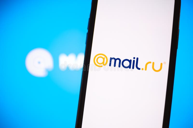 Mail Ru Logo on the Smartphone Screen. Editorial Photography - Image of ...