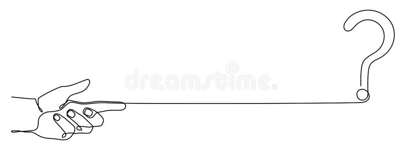 Question One Line Drawing Stock Illustrations – 316 Question One Line ...