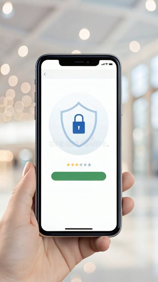 Mobile Phone Displaying Secure Online Payment Confirmation Screen with ...