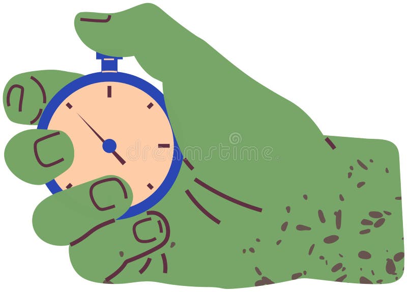 Hand Holds Stopwatch, Counts Minutes. Time Spent Reporting Watch with ...